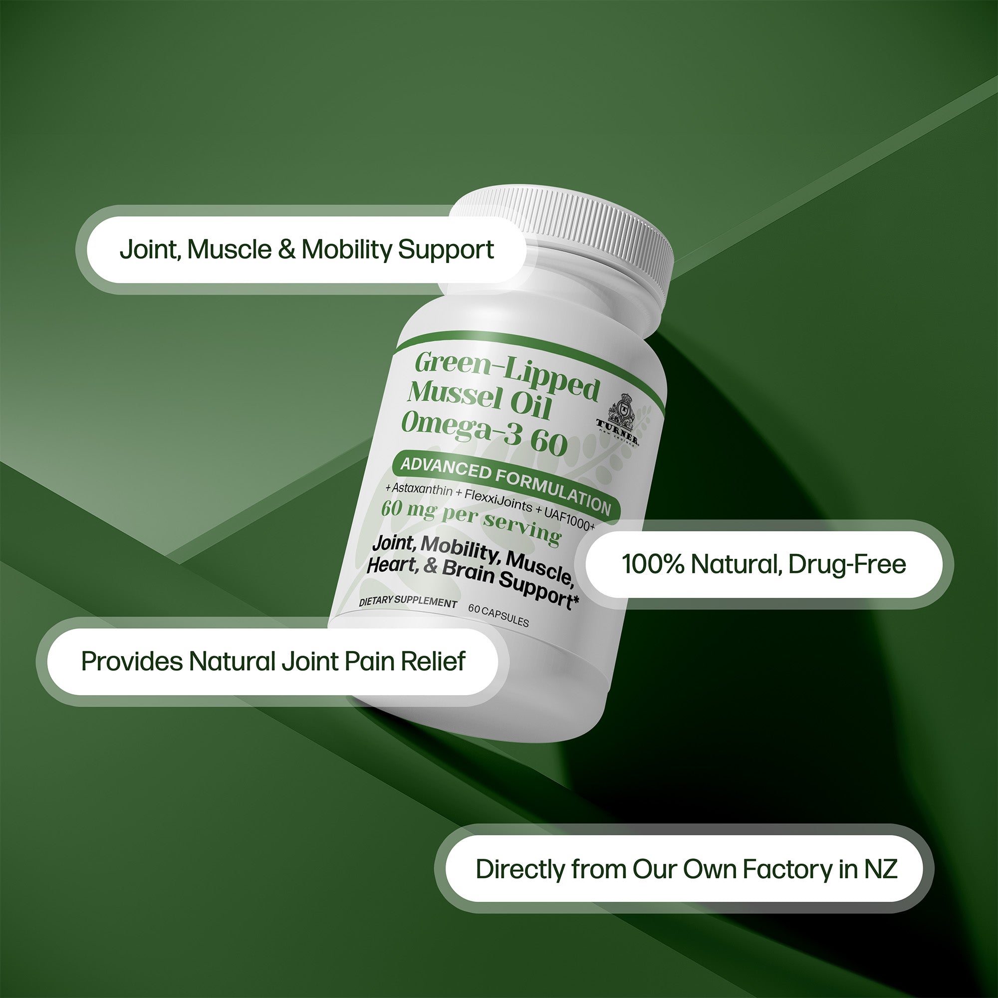 Green-Lipped Mussel Oil 60 – TURNER New Zealand